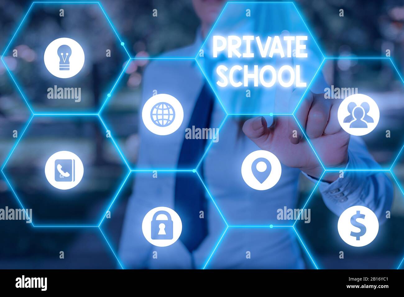 Handwriting text writing Private School. Conceptual photo an ...