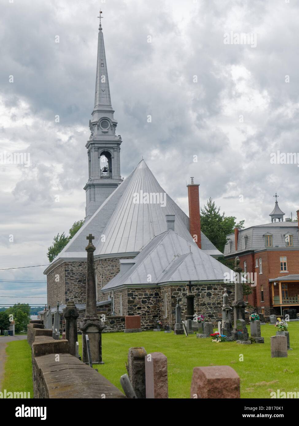 Quebec,Canada. Back of Sainte-Angele-de-Laval Catholic Church in ...