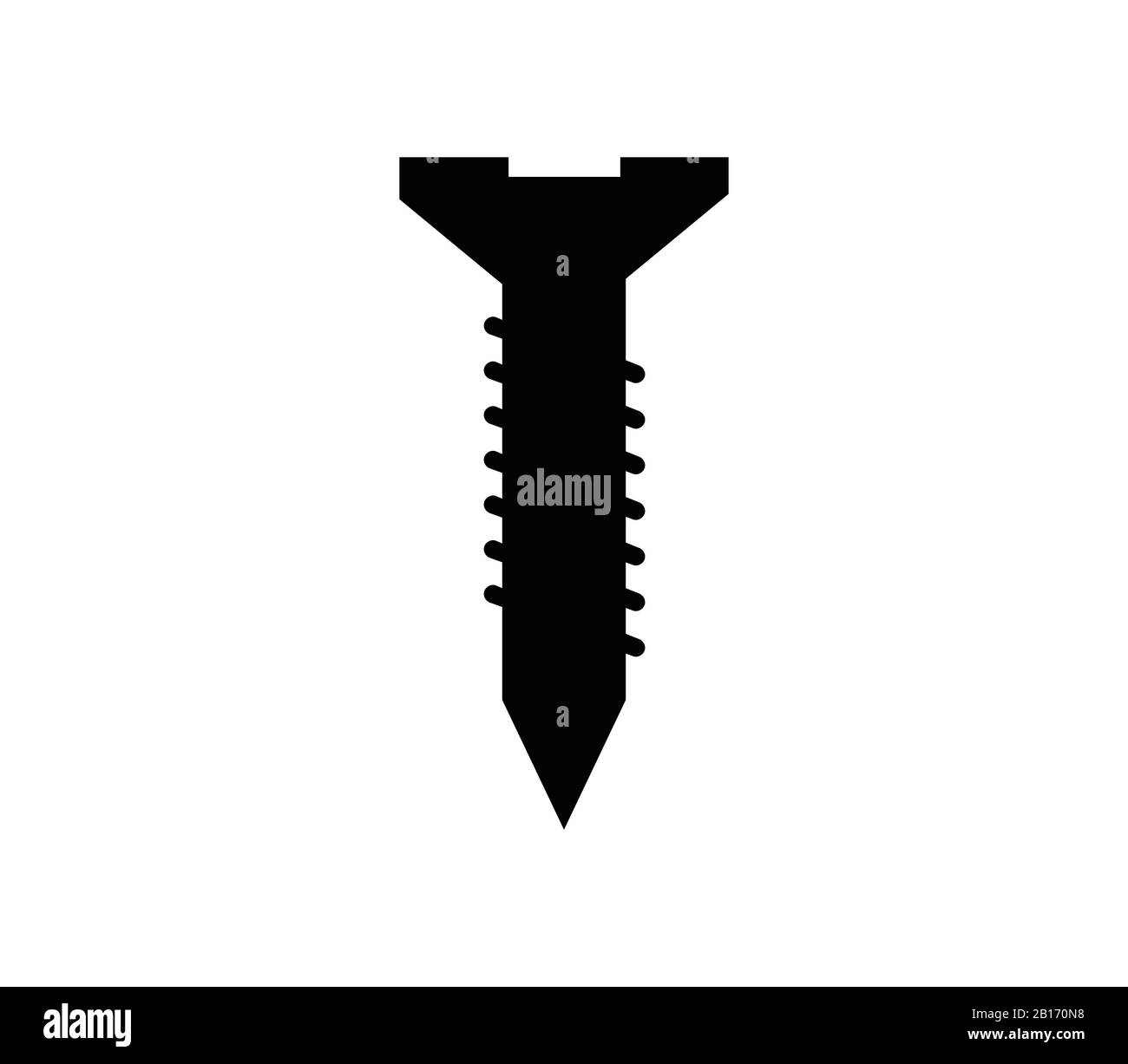 screw icon illustrated in vector on white background Stock Vector Image ...