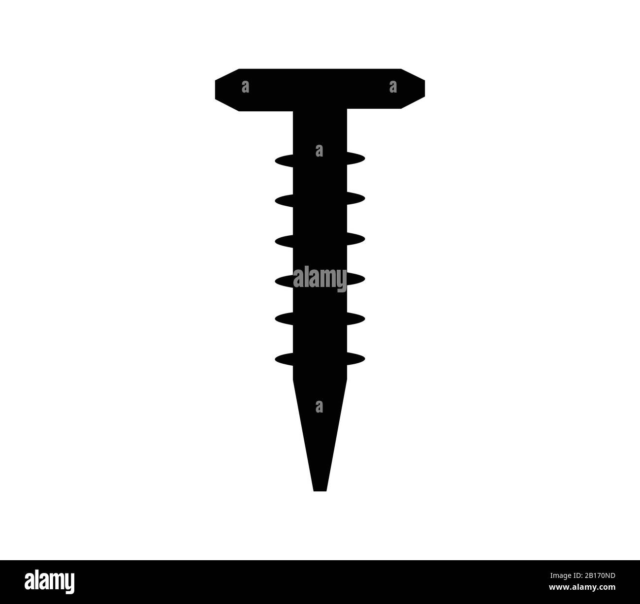 screw icon illustrated in vector on white background Stock Vector Image ...