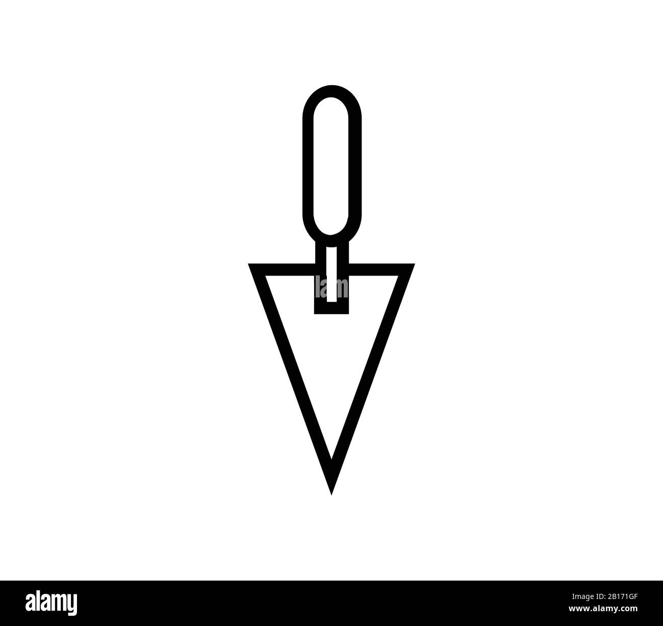 trowel icon illustrated in vector on white background Stock Vector ...