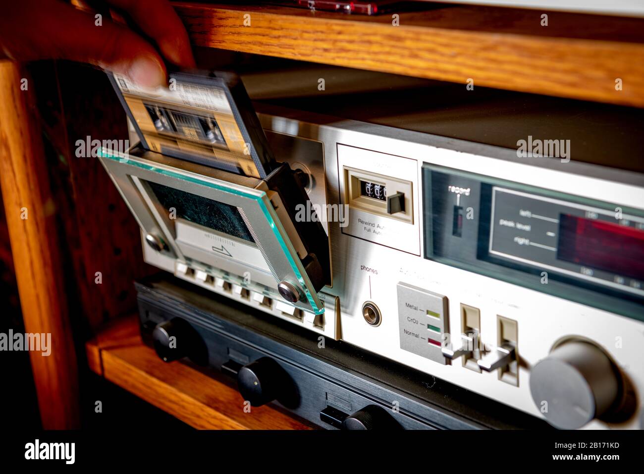 Inserting cassette tape hi-res stock photography and images - Alamy