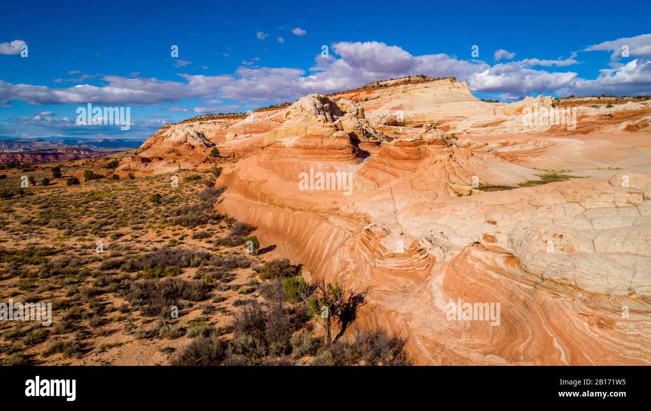 Beautiful scene on a western desert with colorful rock cliff Stock ...