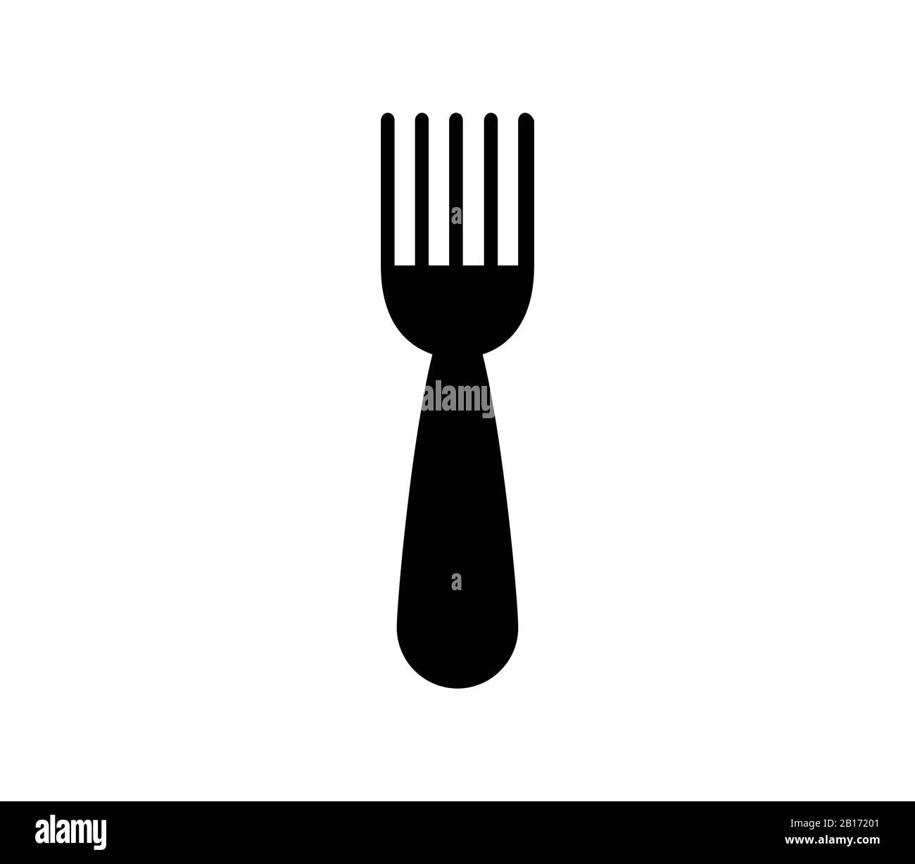 fork icon illustrated in vector on white background Stock Vector Image ...