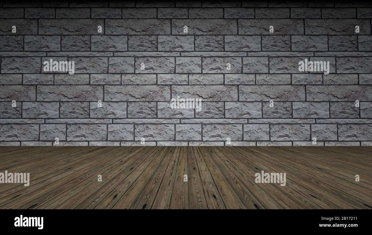 3d rendering of a brick wall frontal view studio Stock Photo - Alamy