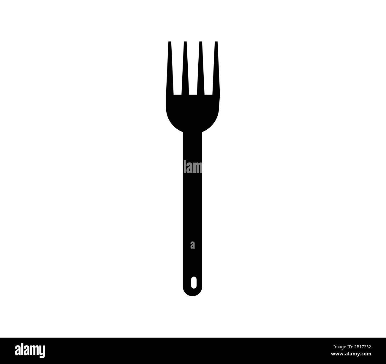 fork icon illustrated in vector on white background Stock Vector Image ...