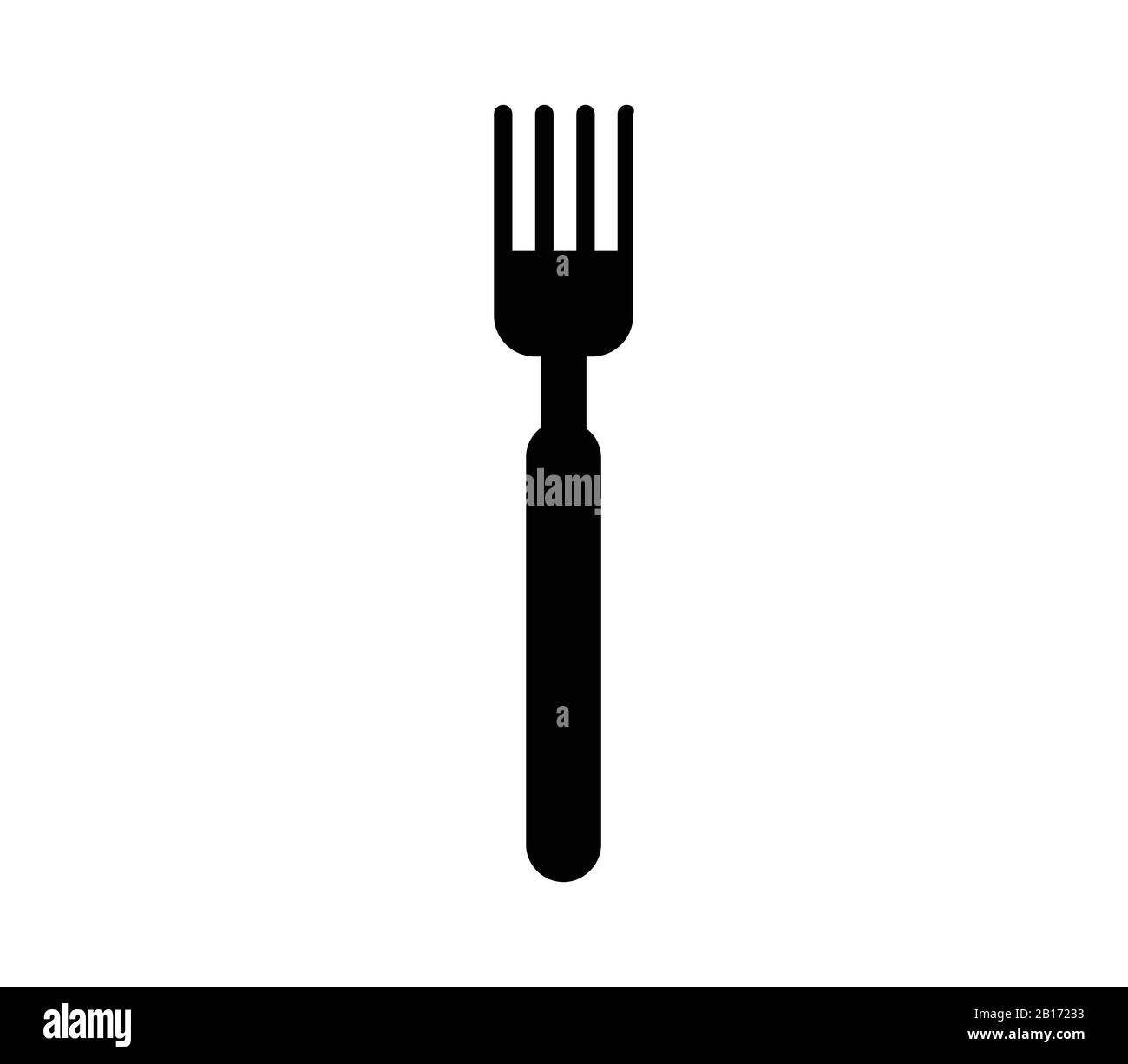 fork icon illustrated in vector on white background Stock Vector Image ...