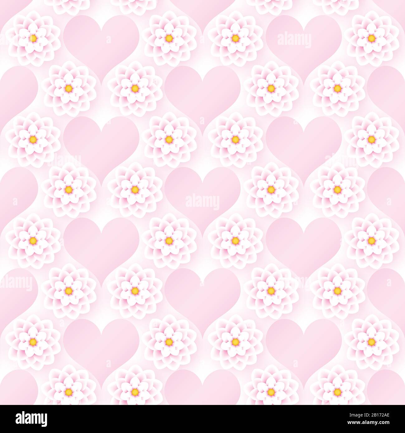Pink romantic wallpaper Stock Vector Images - Alamy