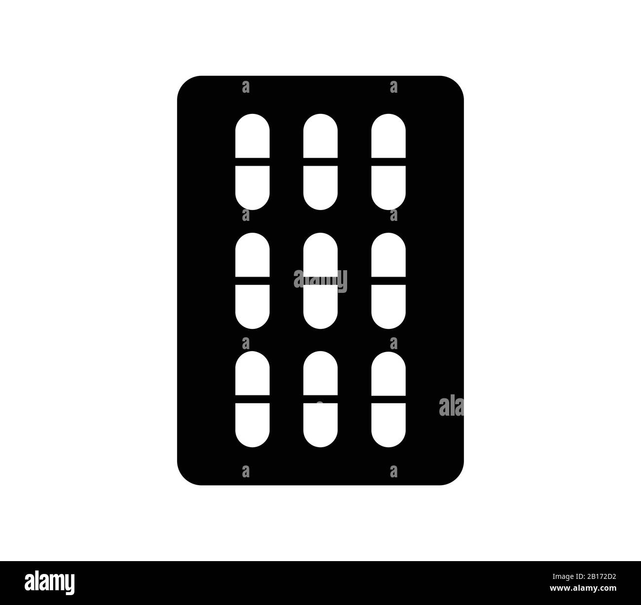 pill icon illustrated in vector on white background Stock Vector Image ...