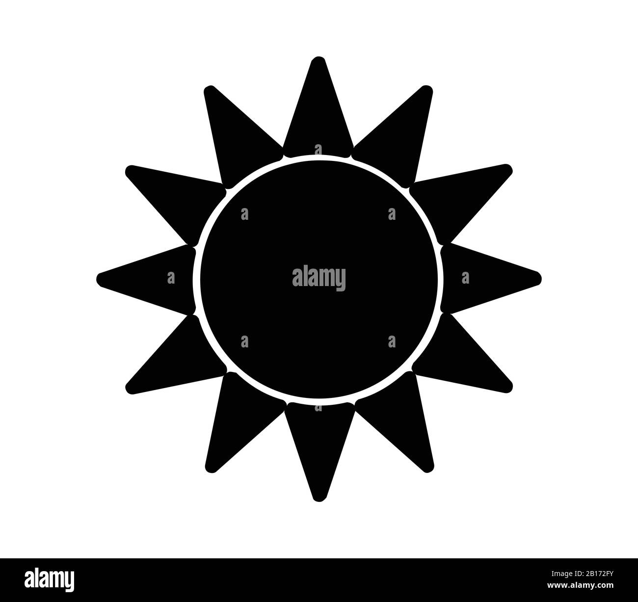 sun icon illustrated in vector on white background Stock Vector Image ...