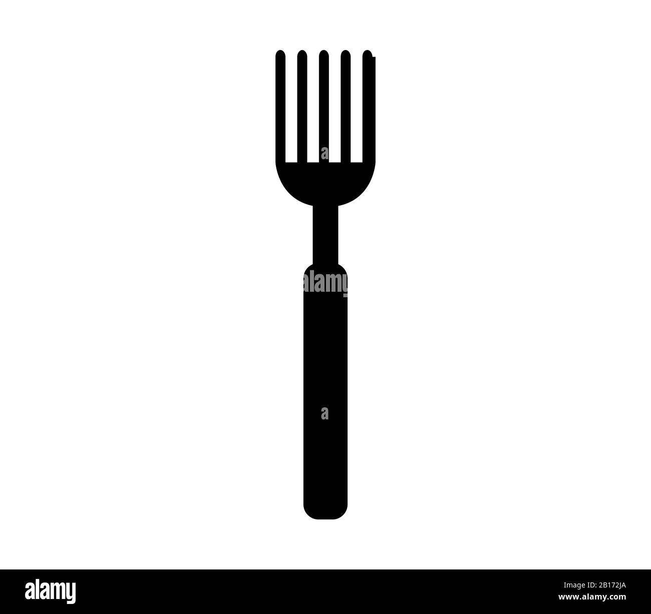 fork icon illustrated in vector on white background Stock Vector Image ...