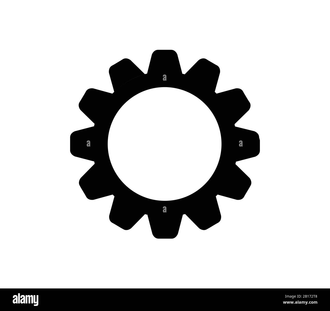 gear icon illustrated in vector on white background Stock Vector Image ...
