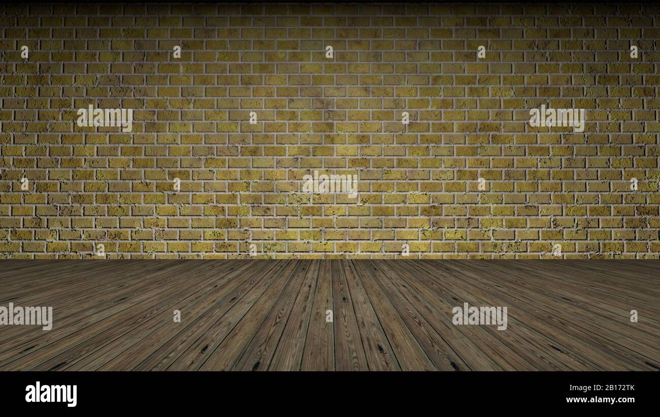 3d rendering of a brick wall frontal view studio Stock Photo - Alamy