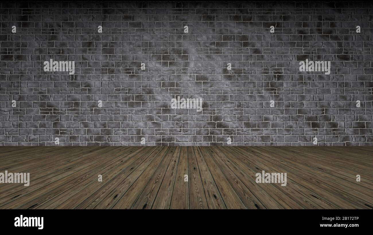 3d rendering of a brick wall frontal view studio Stock Photo - Alamy