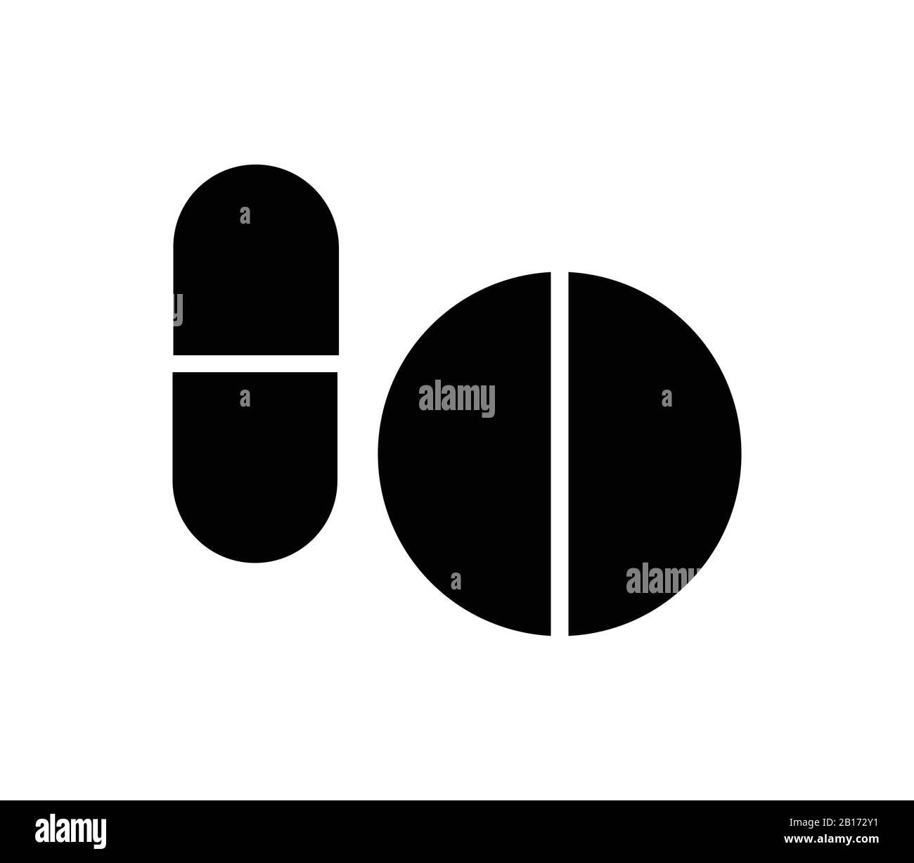 pill icon illustrated in vector on white background Stock Vector Image ...