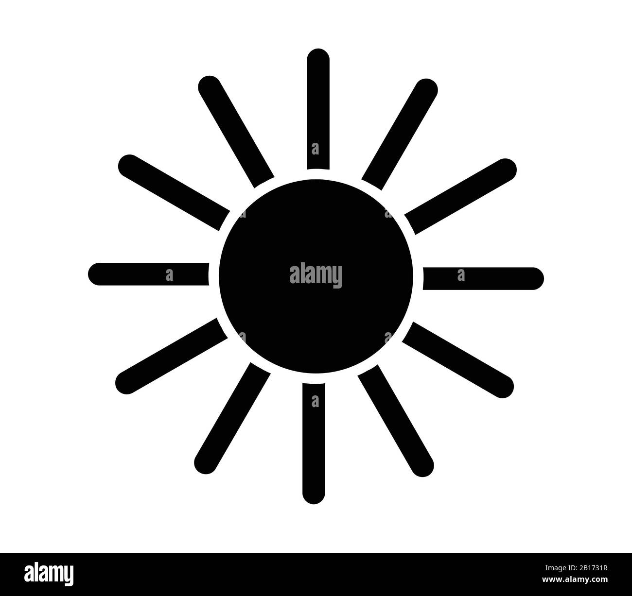 sun icon illustrated in vector on white background Stock Vector Image ...