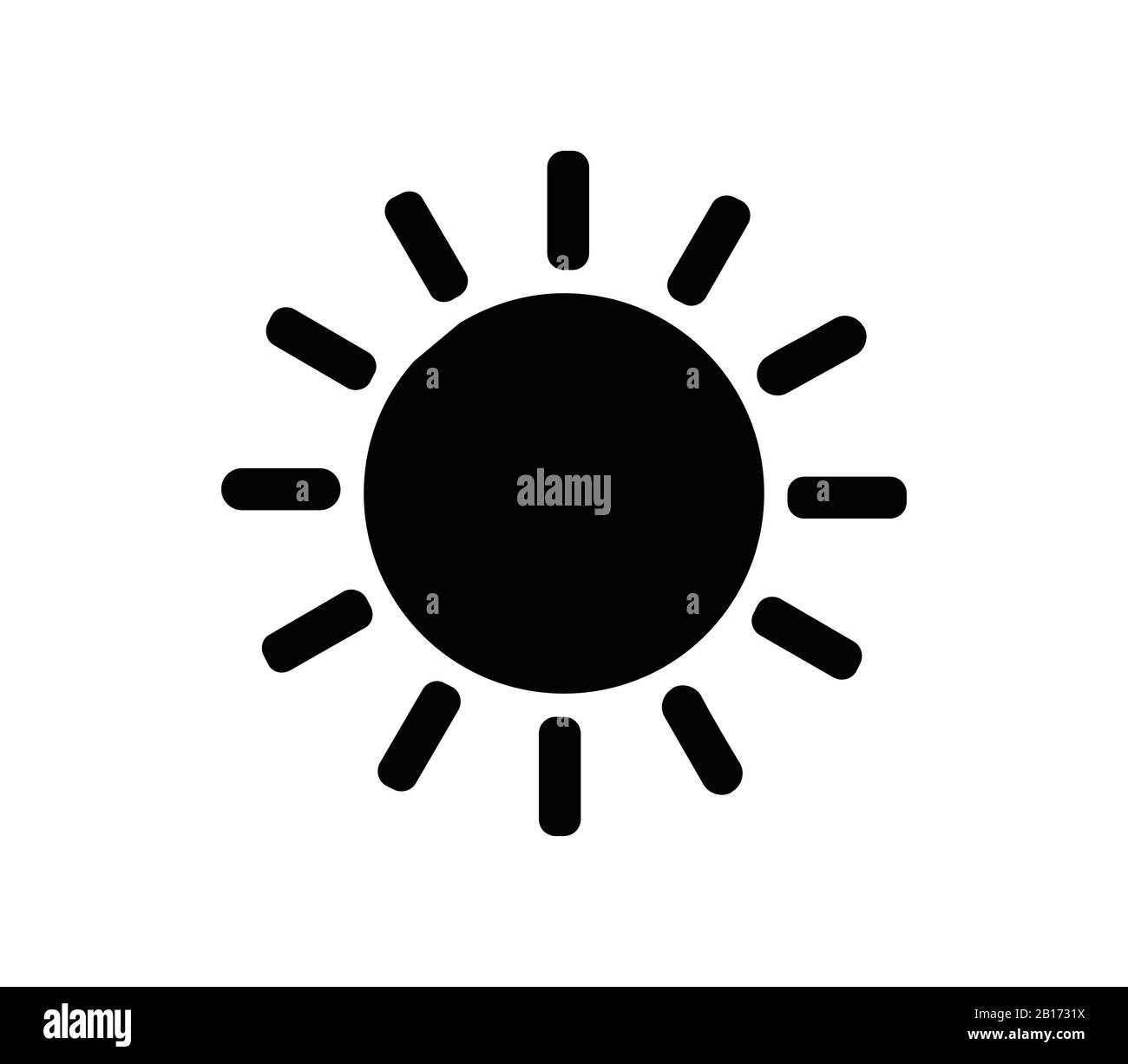 sun icon illustrated in vector on white background Stock Vector Image ...