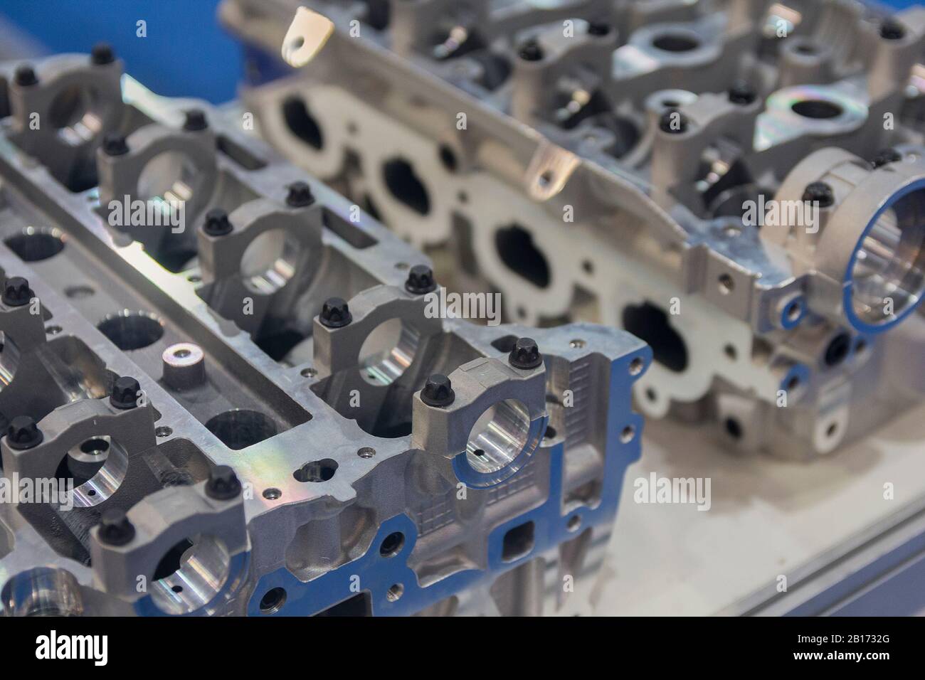 Parts of the automobile engine on a table. Industry Stock Photo - Alamy