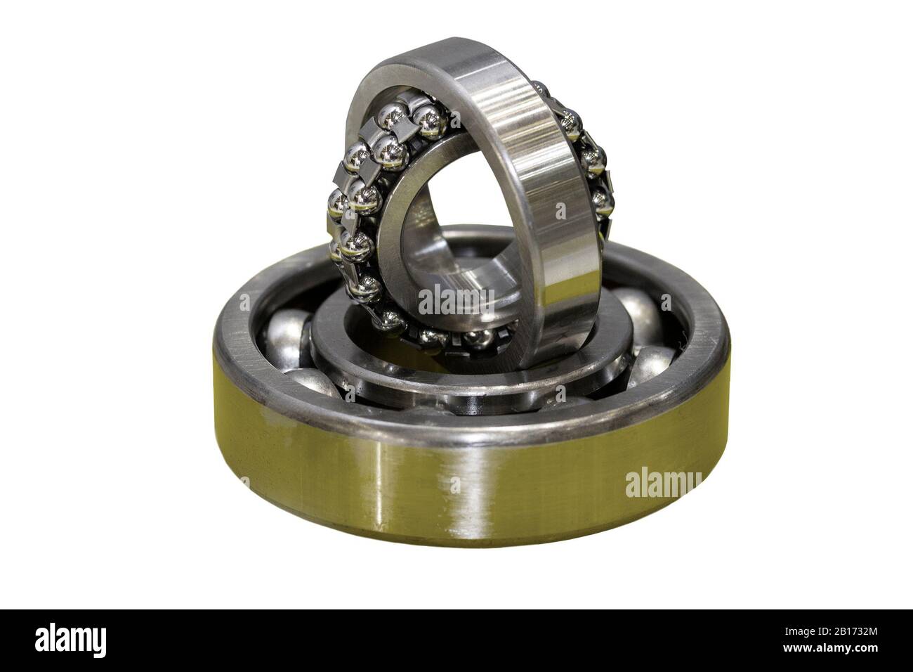 Two bearings isolated on white background. Industry Stock Photo - Alamy