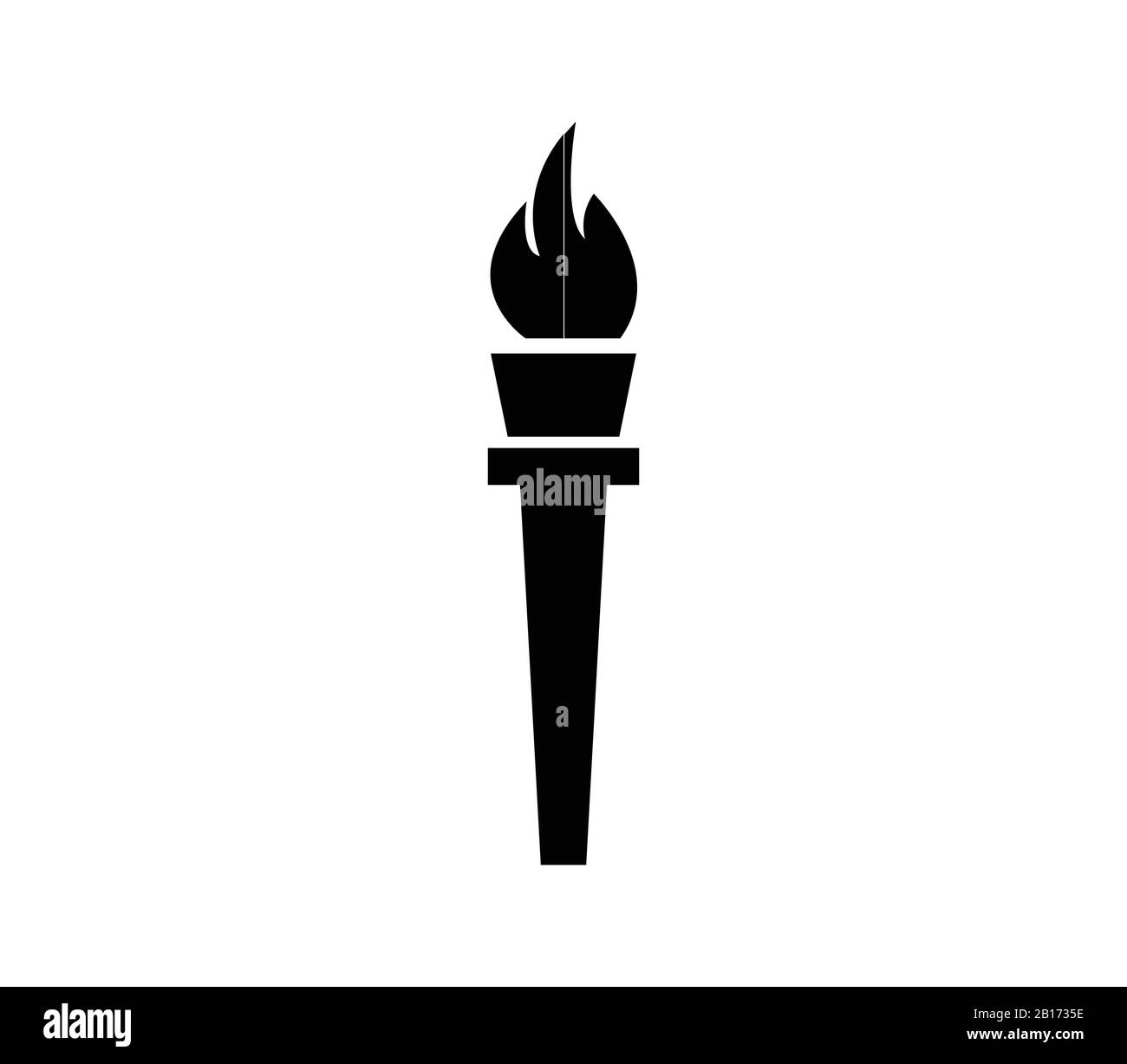 fire torch icon illustrated in vector on white background Stock Vector ...