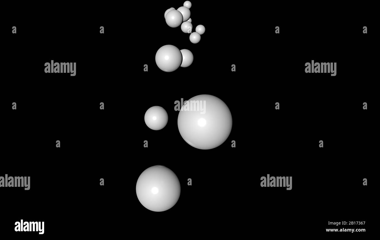 3d rendering white flying balls hi-res stock photography and images - Alamy