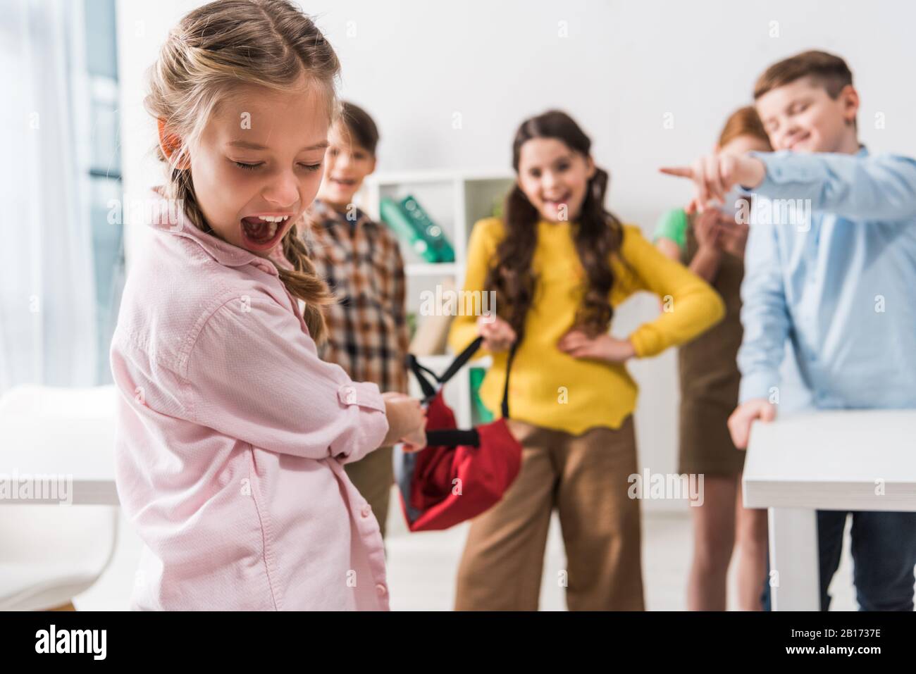 Screaming kids at classroom hi-res stock photography and images - Alamy
