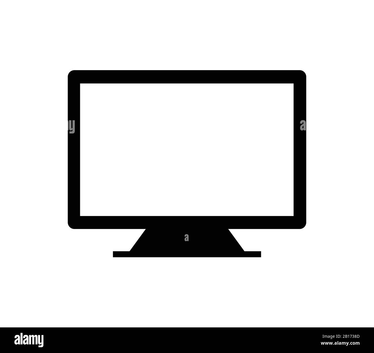 computer icon illustrated and colored in vector on white background ...
