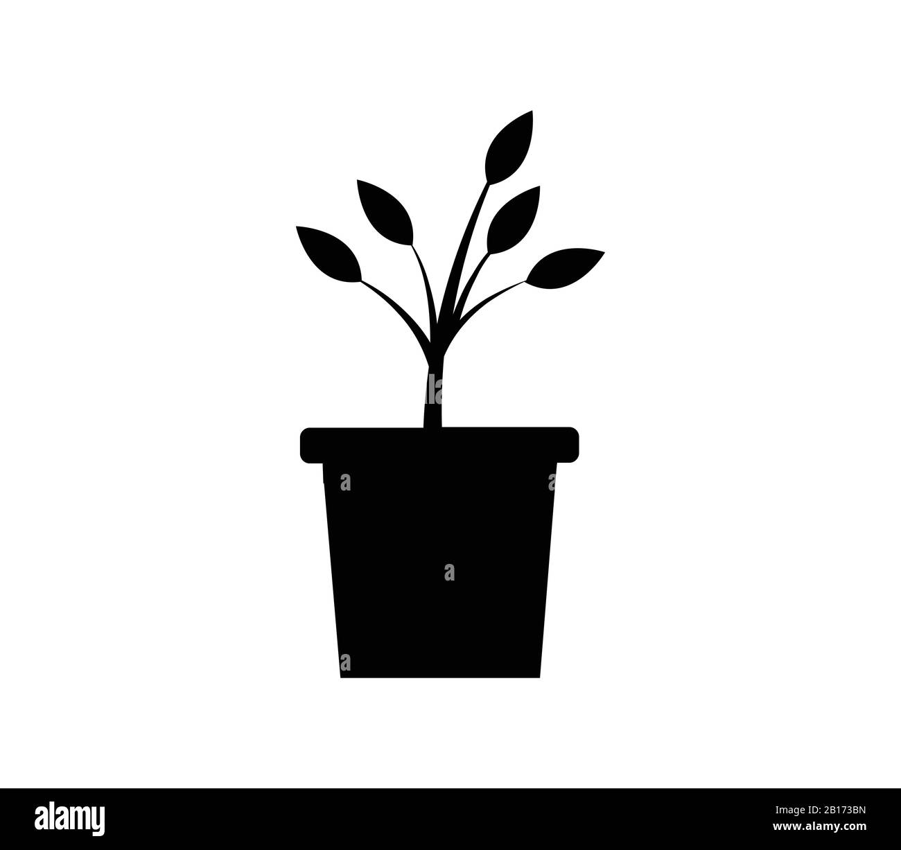 plant pot icon illustrated in vector on white background Stock Vector ...
