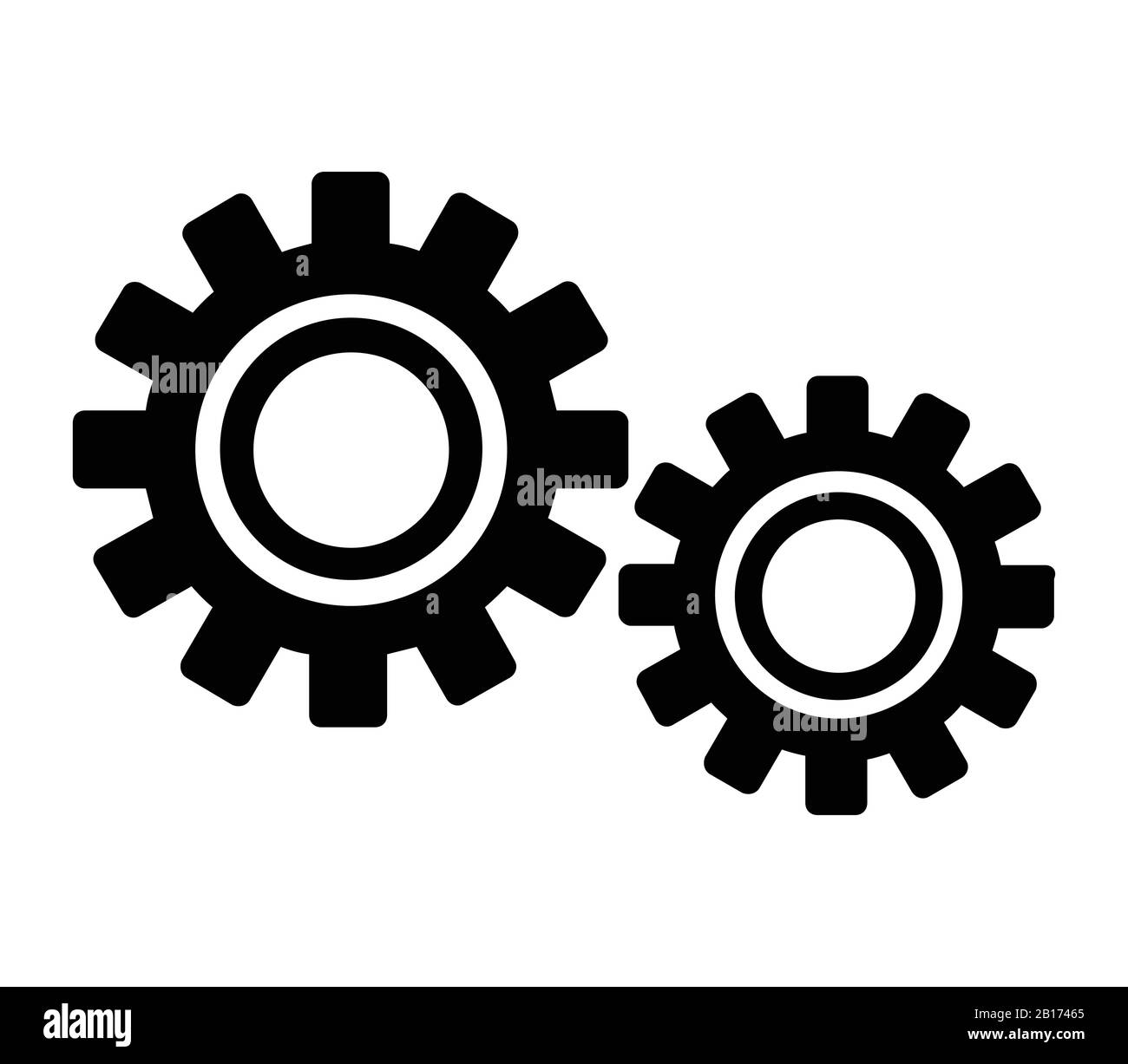 gear icon illustrated in vector on white background Stock Vector Image ...