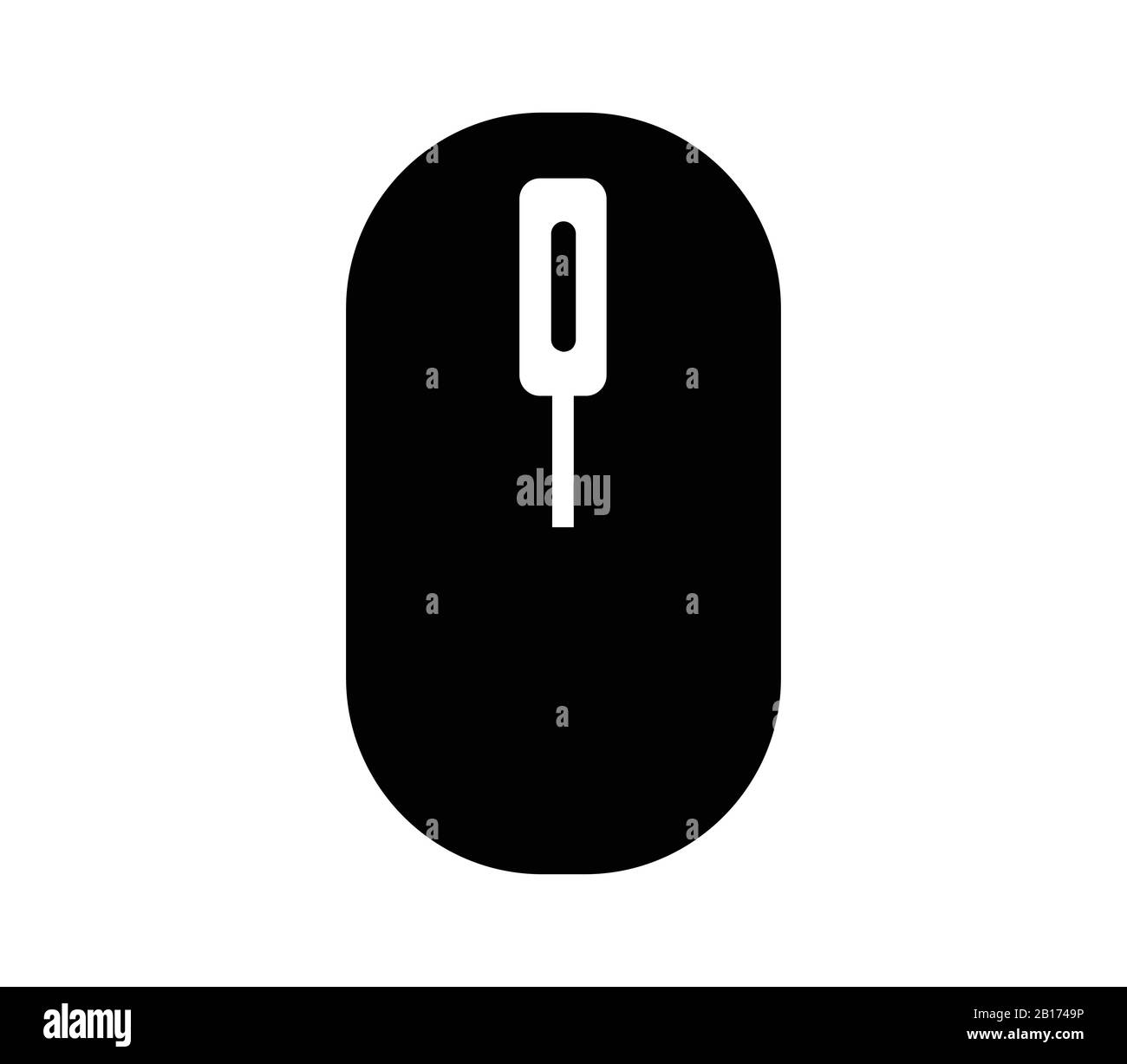 illustrated and colored mouse icon in vector on white background Stock ...