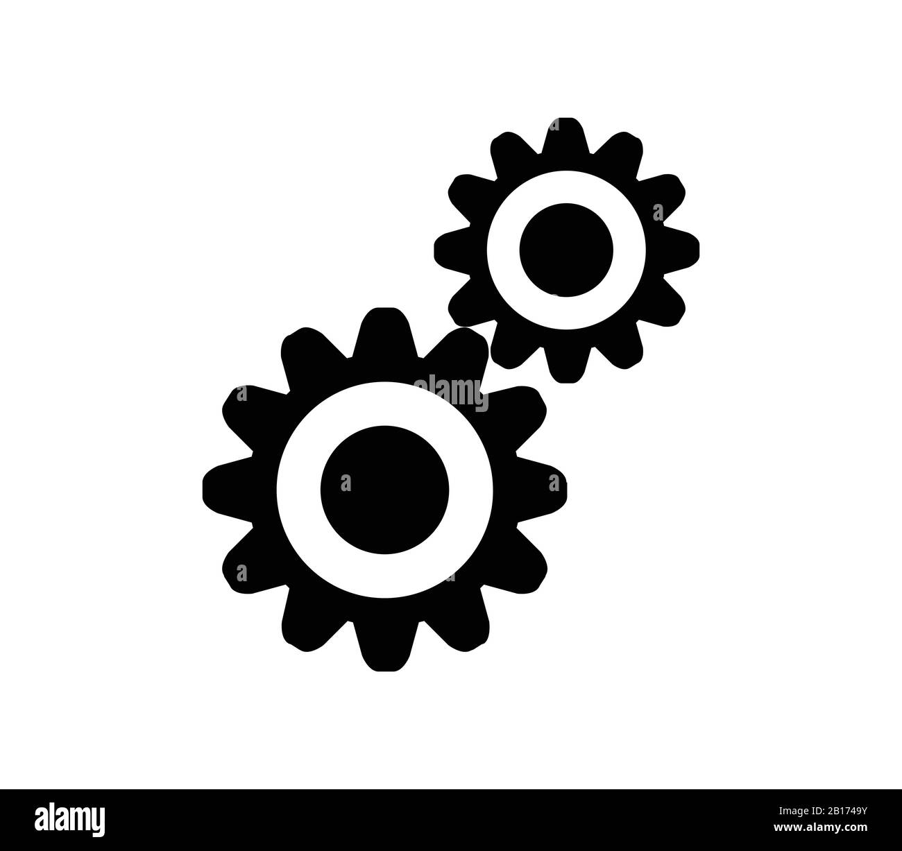 gear icon illustrated in vector on white background Stock Vector Image ...