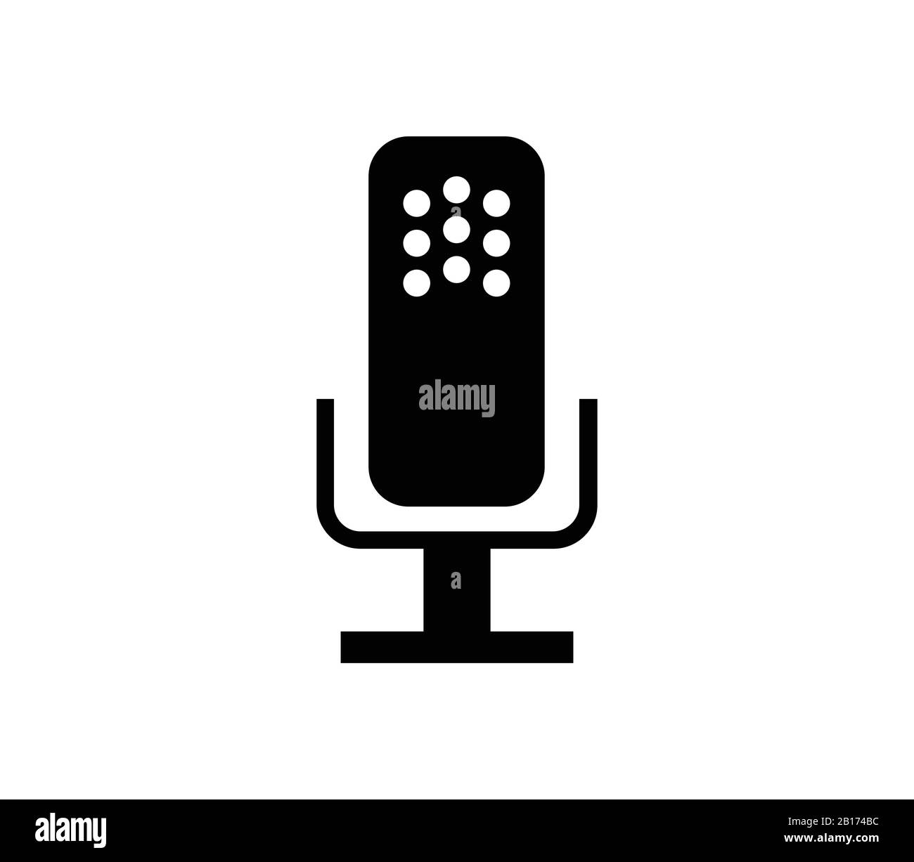 microphone icon illustrated in vector on white background Stock Vector ...