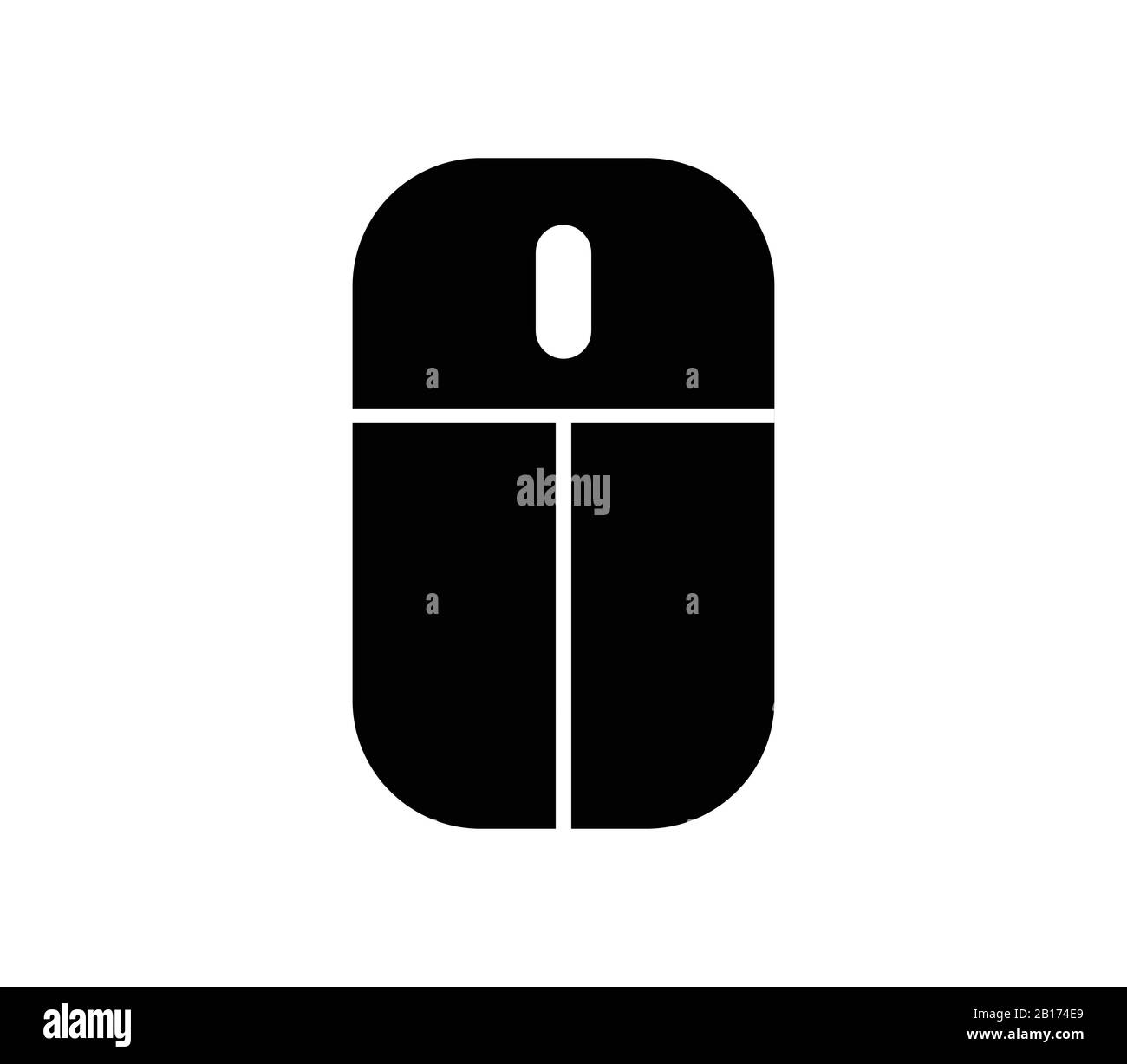 illustrated and colored mouse icon in vector on white background Stock ...