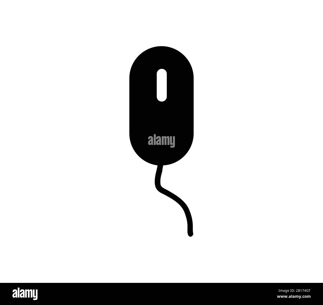 illustrated and colored mouse icon in vector on white background Stock ...