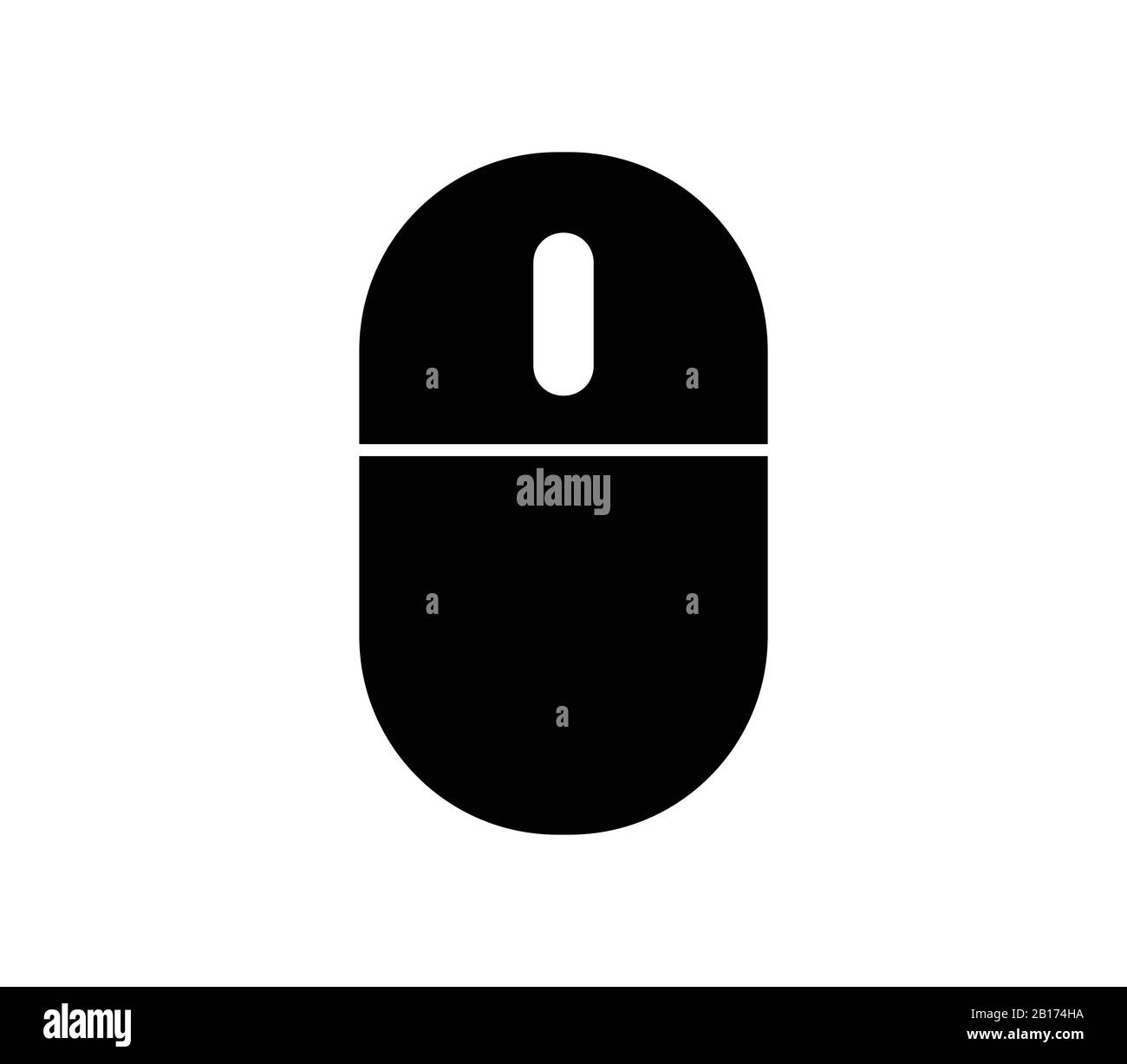 illustrated and colored mouse icon in vector on white background Stock ...