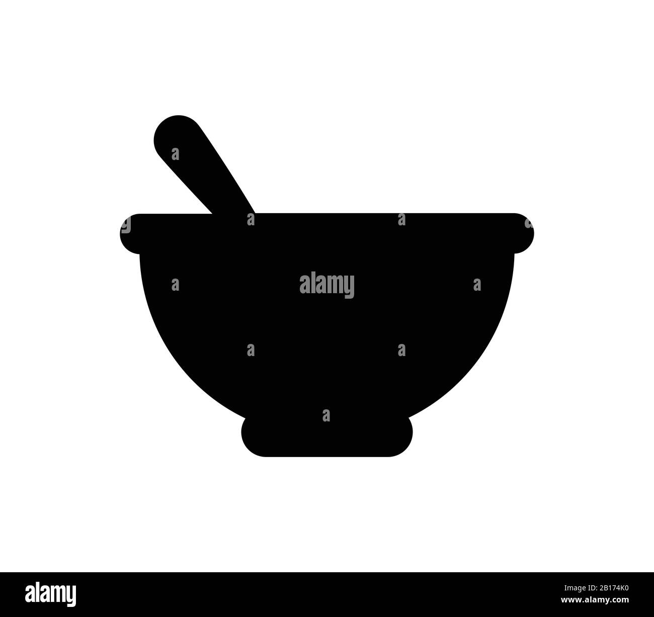 illustrated and colored bowl icon in vector on white background Stock ...