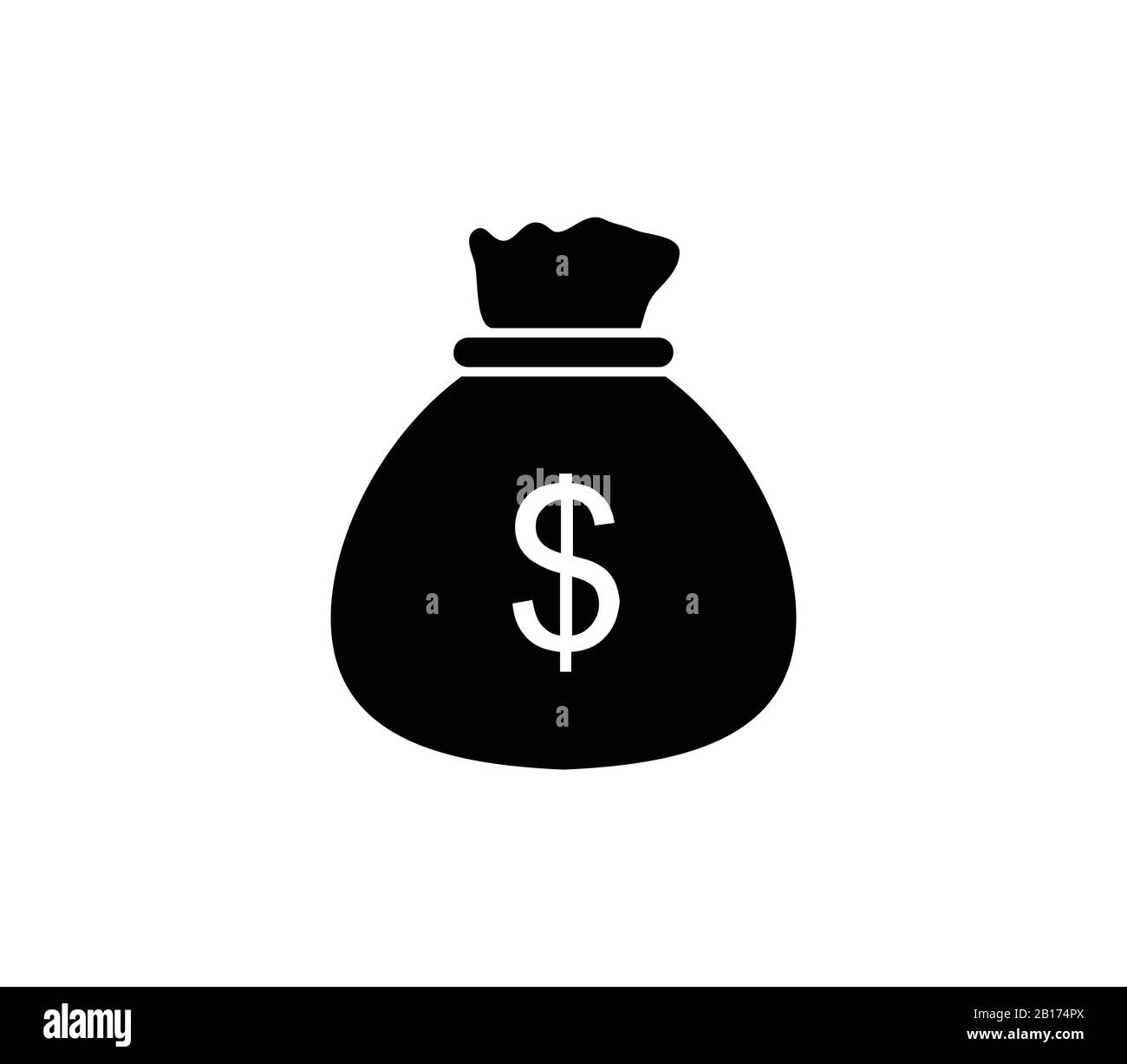 money bag icon illustrated in vector on white background Stock Vector ...