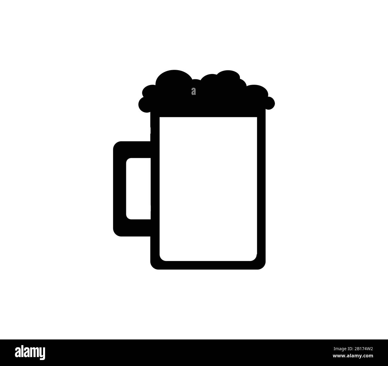 beer icon illustrated in vector on white background Stock Vector Image ...