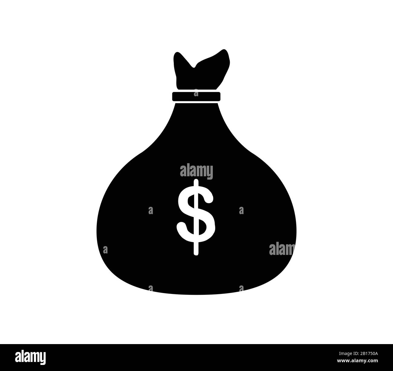 money bag icon illustrated in vector on white background Stock Vector ...