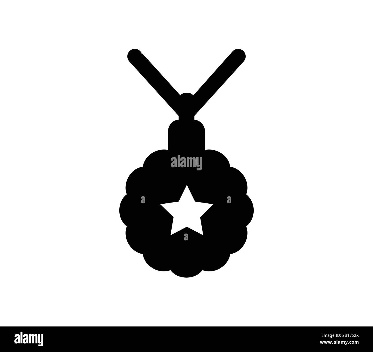 medal icon illustrated in vector on white background Stock Vector Image ...