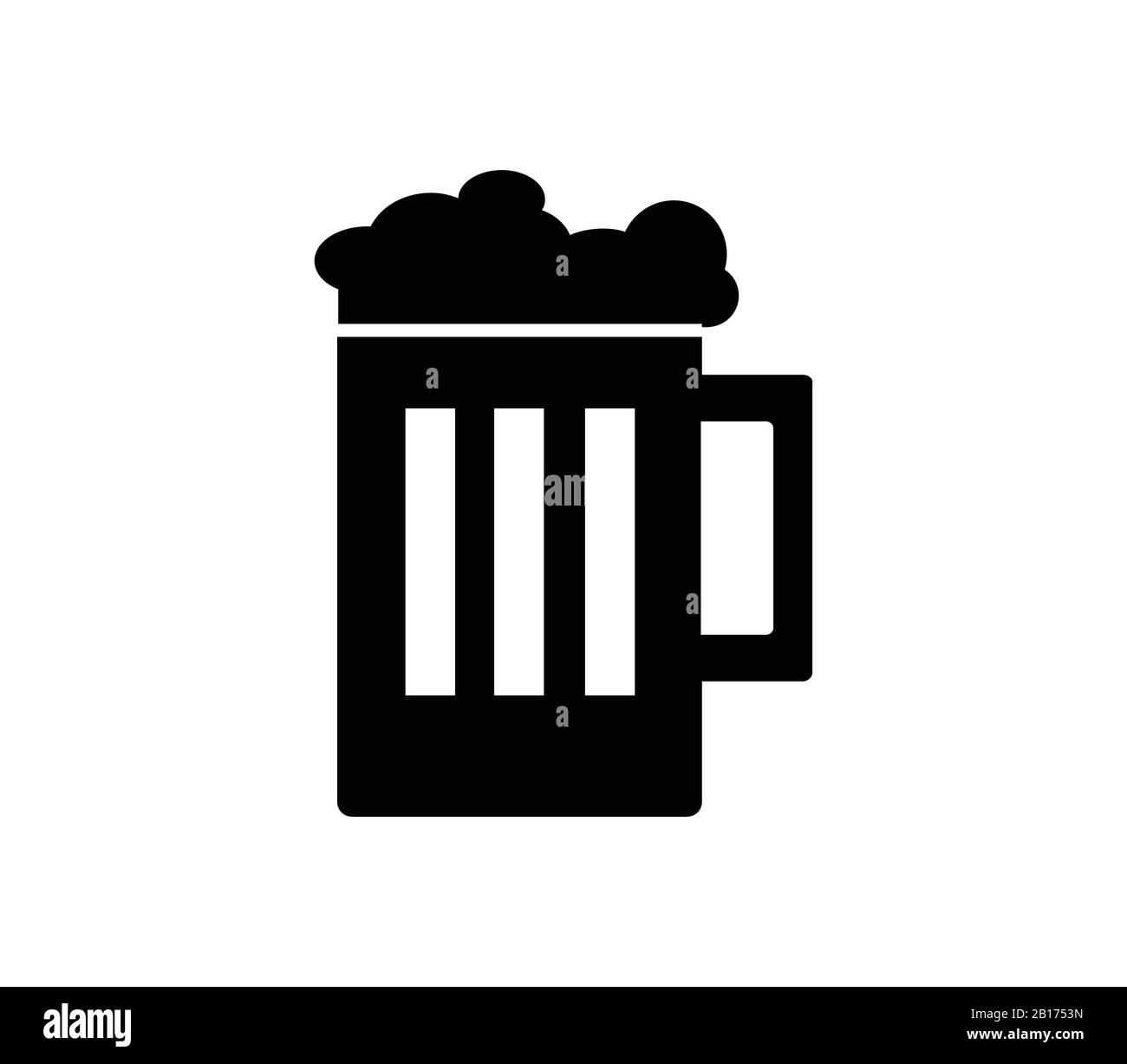 beer icon illustrated in vector on white background Stock Vector Image ...