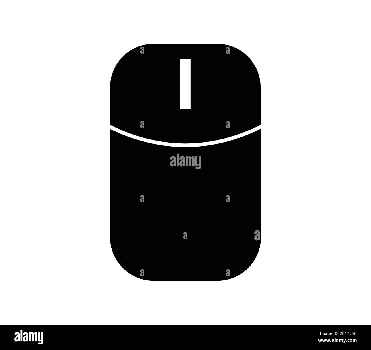 illustrated and colored mouse icon in vector on white background Stock ...