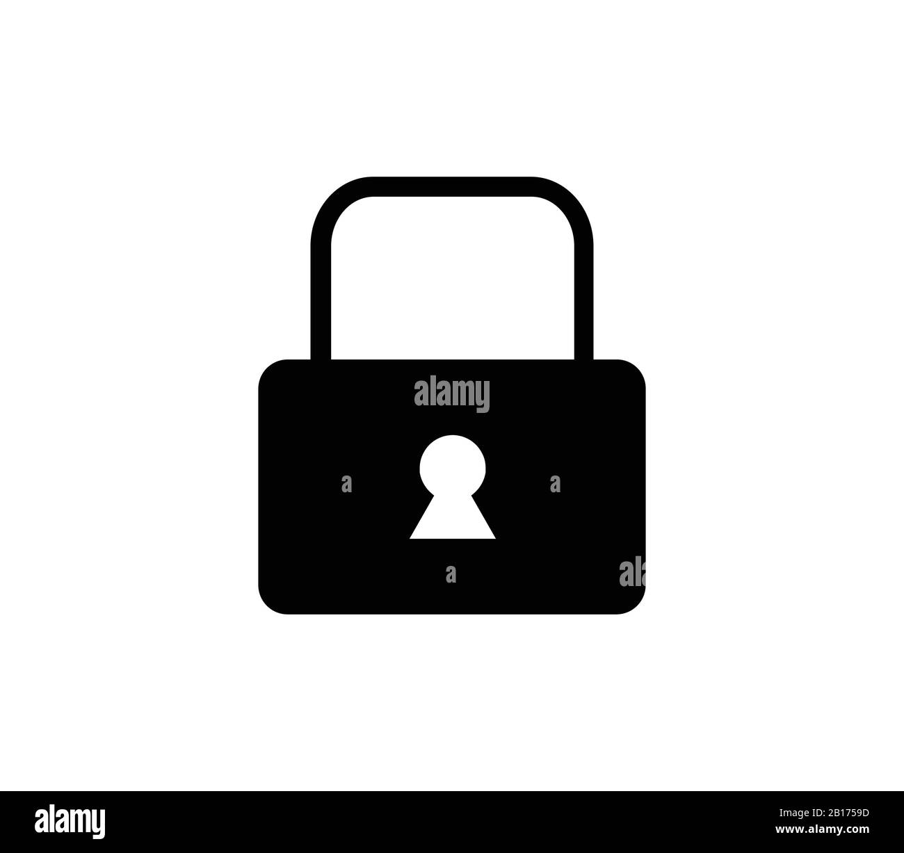 padlock icon illustrated in vector on white background Stock Vector ...