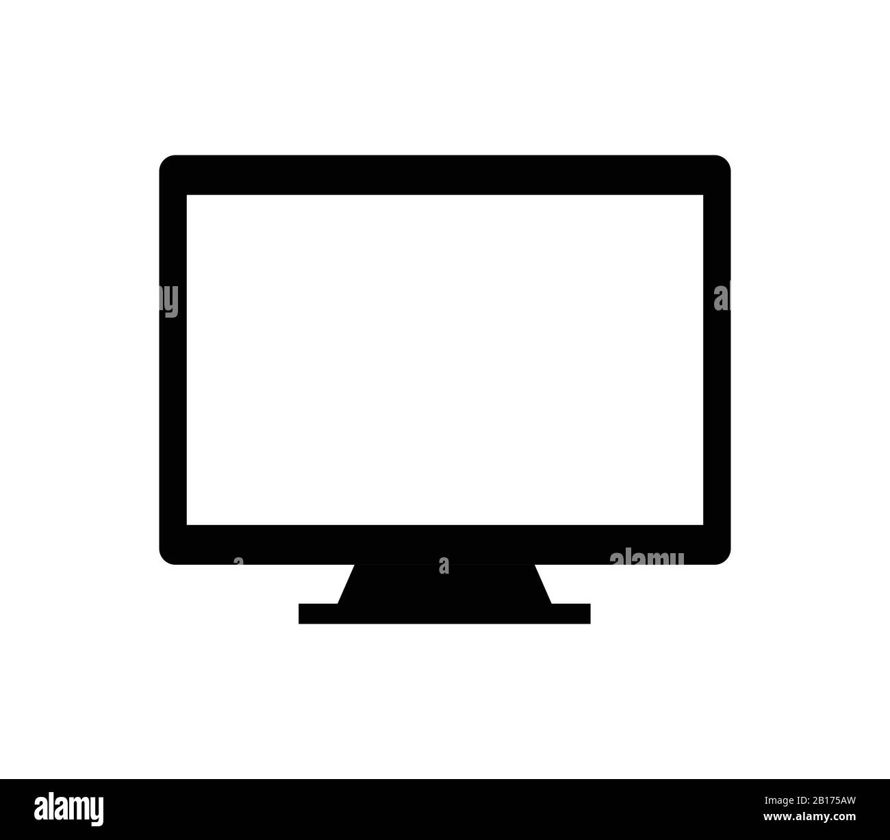 computer monitor icon illustrated in vector on white background Stock ...
