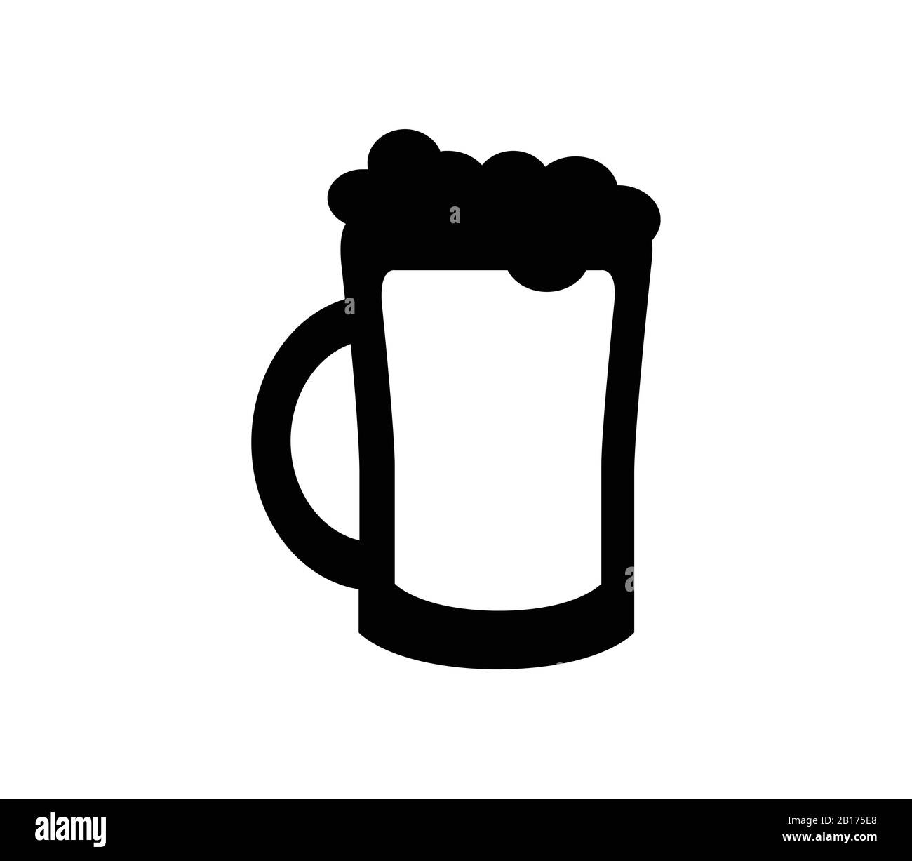 beer icon illustrated in vector on white background Stock Vector Image ...