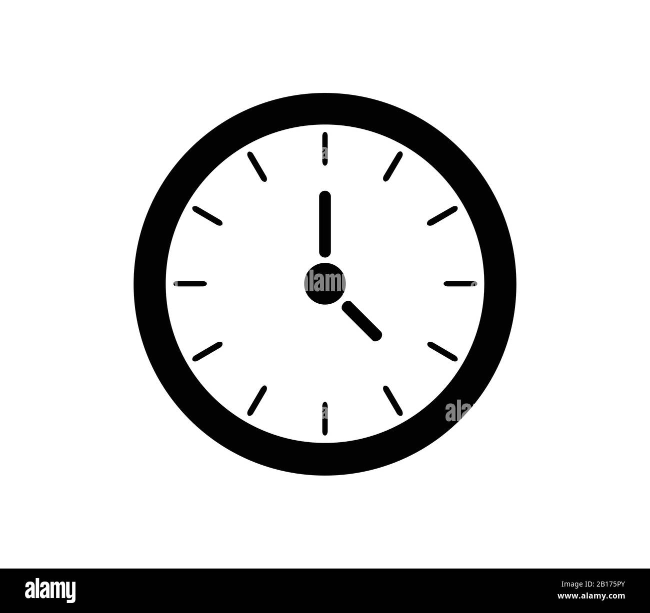 clock icon illustrated in vector on white background Stock Vector Image ...