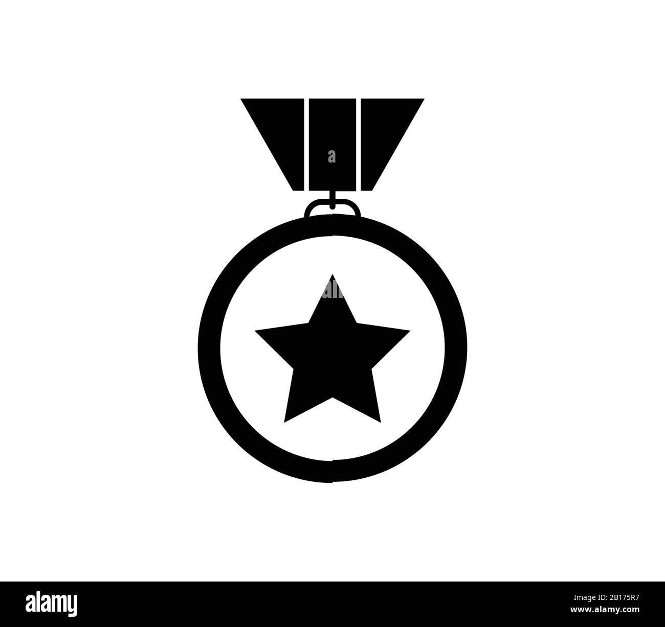 medal icon illustrated in vector on white background Stock Vector Image ...