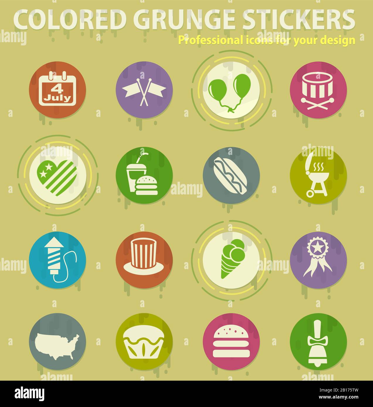 independence day icon set Stock Vector Image & Art - Alamy