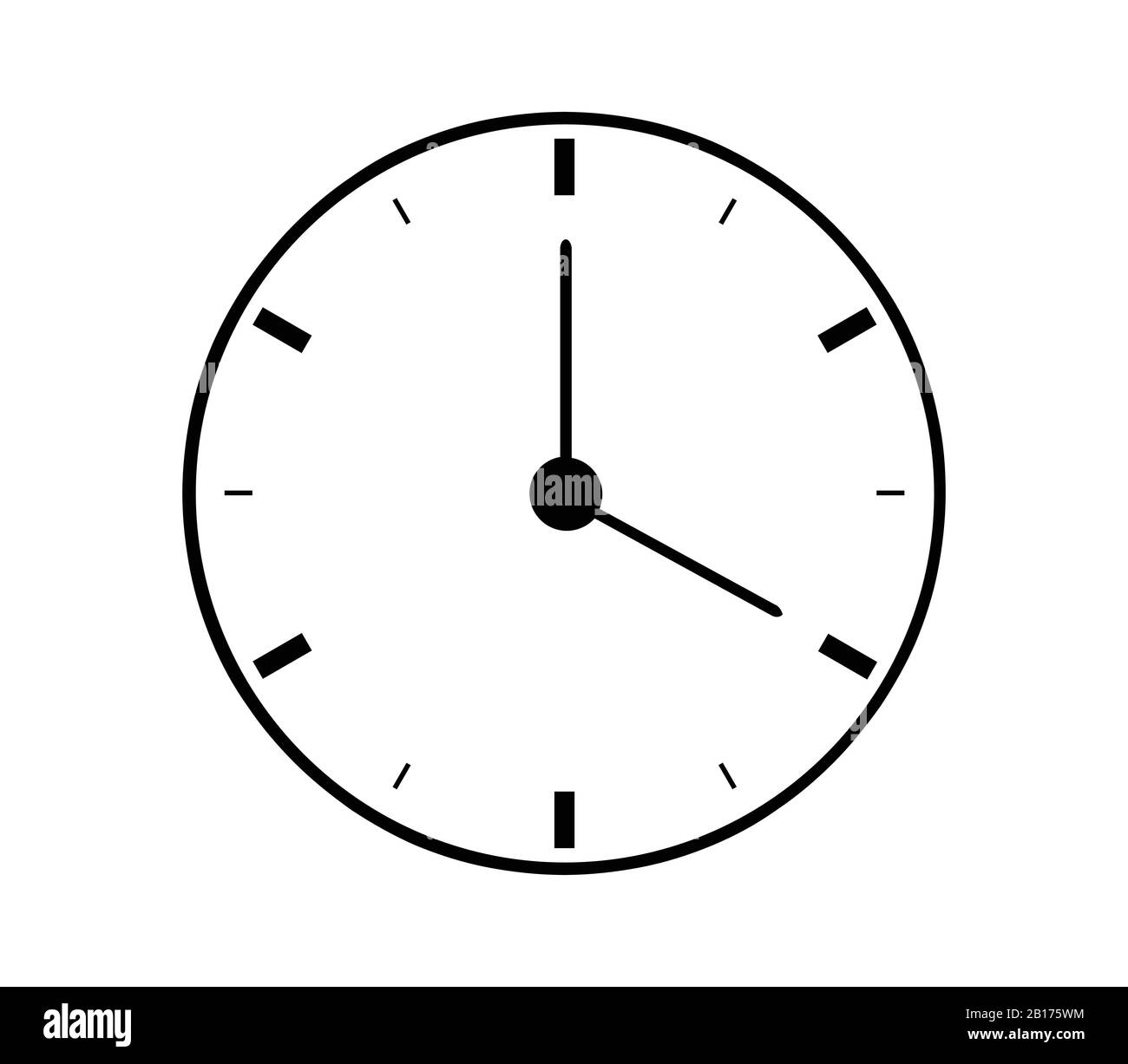 clock icon illustrated in vector on white background Stock Vector Image ...