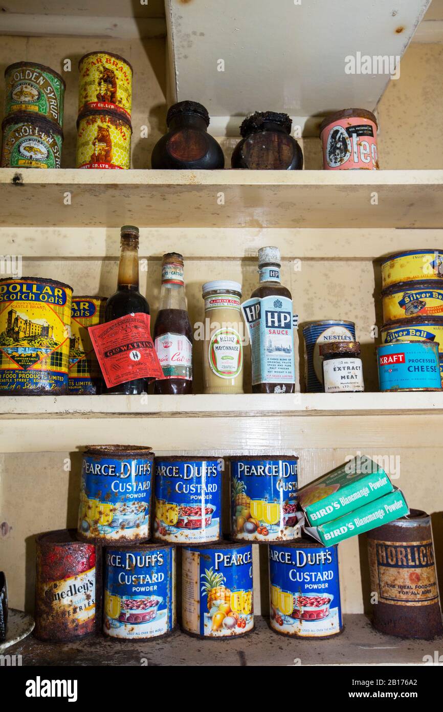Old food in Station W, an old British scientific research station on ...
